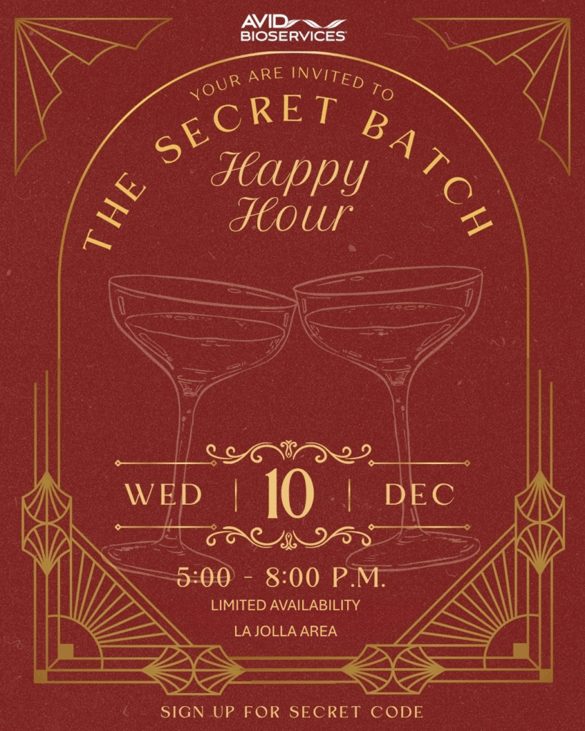 The Secret Batch Happy Hour - Avid Bioservices